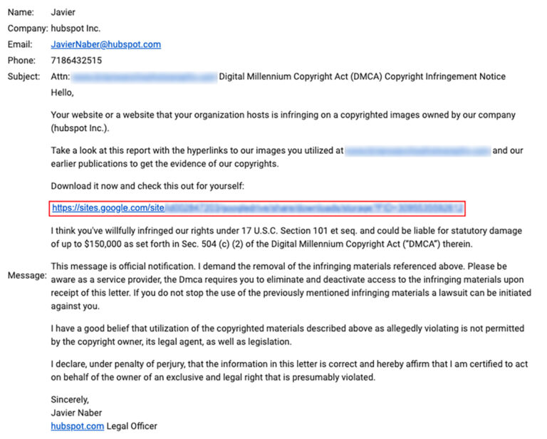 Phishing Scam: Copyright Infringement - Stanton Street Blog